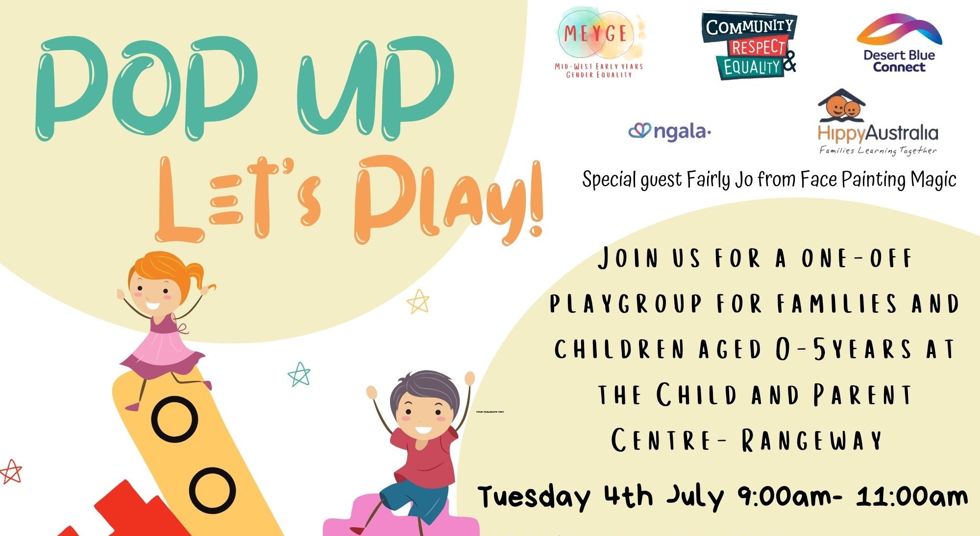 Pop Up Let’s Play | Desert Blue Connect