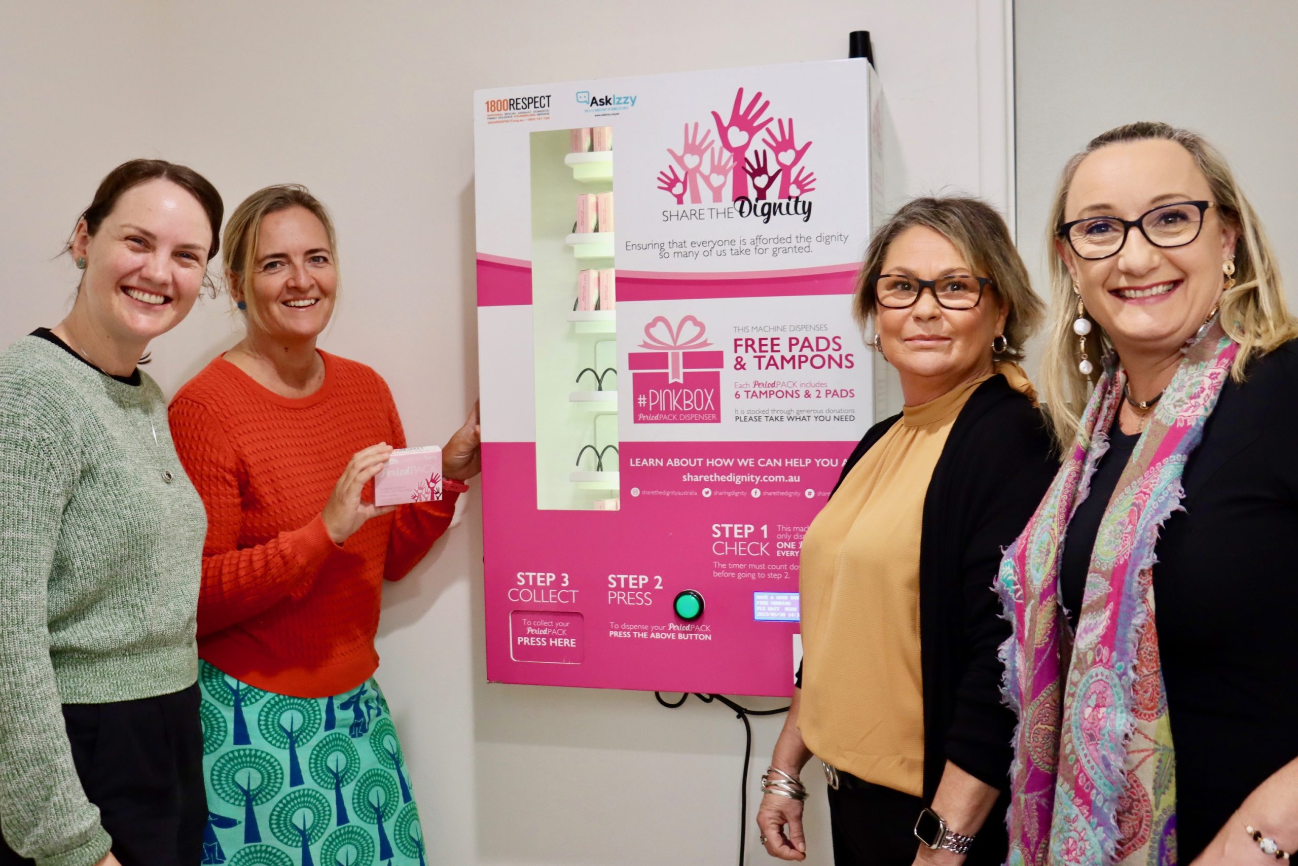 New Dignity Vending Machine at the Women’s Wellness Centre | Desert ...
